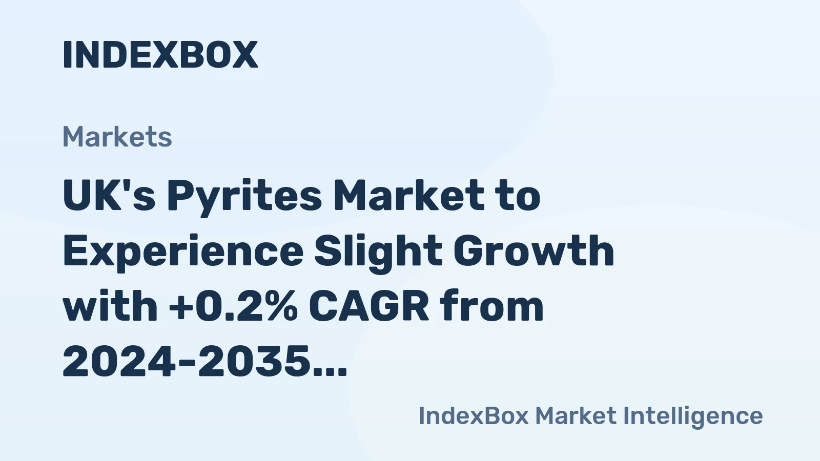 UK's Pyrites Market to Experience Slight Growth with +0.2% CAGR from 2024-2035