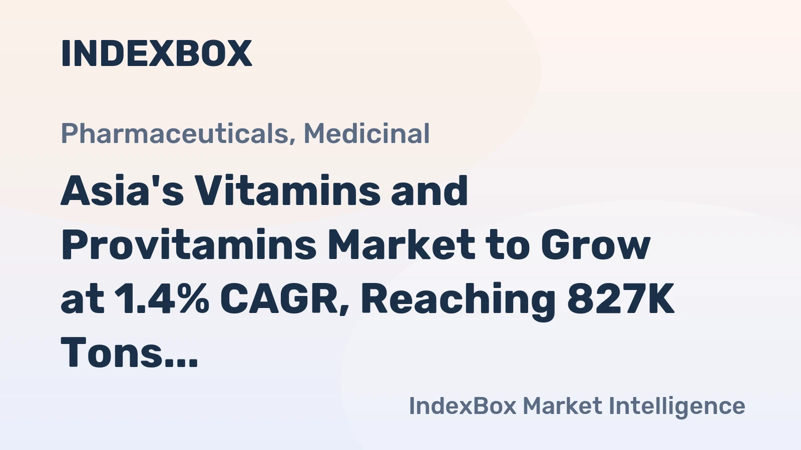 Asia's Vitamins and Provitamins Market to Grow at 1.4% CAGR, Reaching 827K Tons by 2035