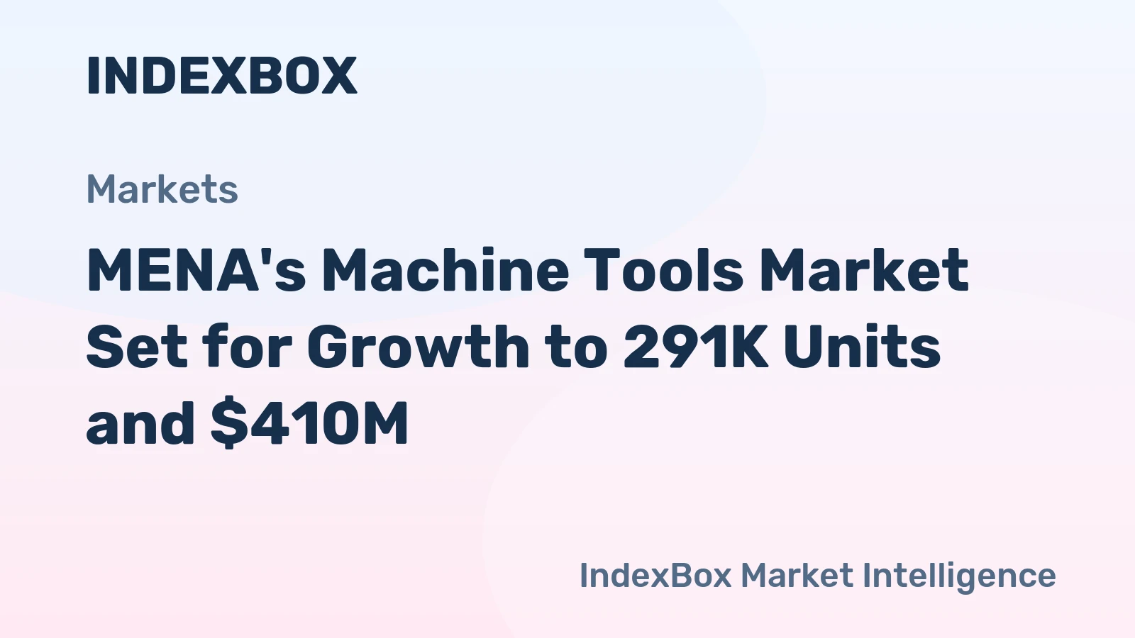 MENA's Machine Tools Market Set for Growth to 291K Units and $410M