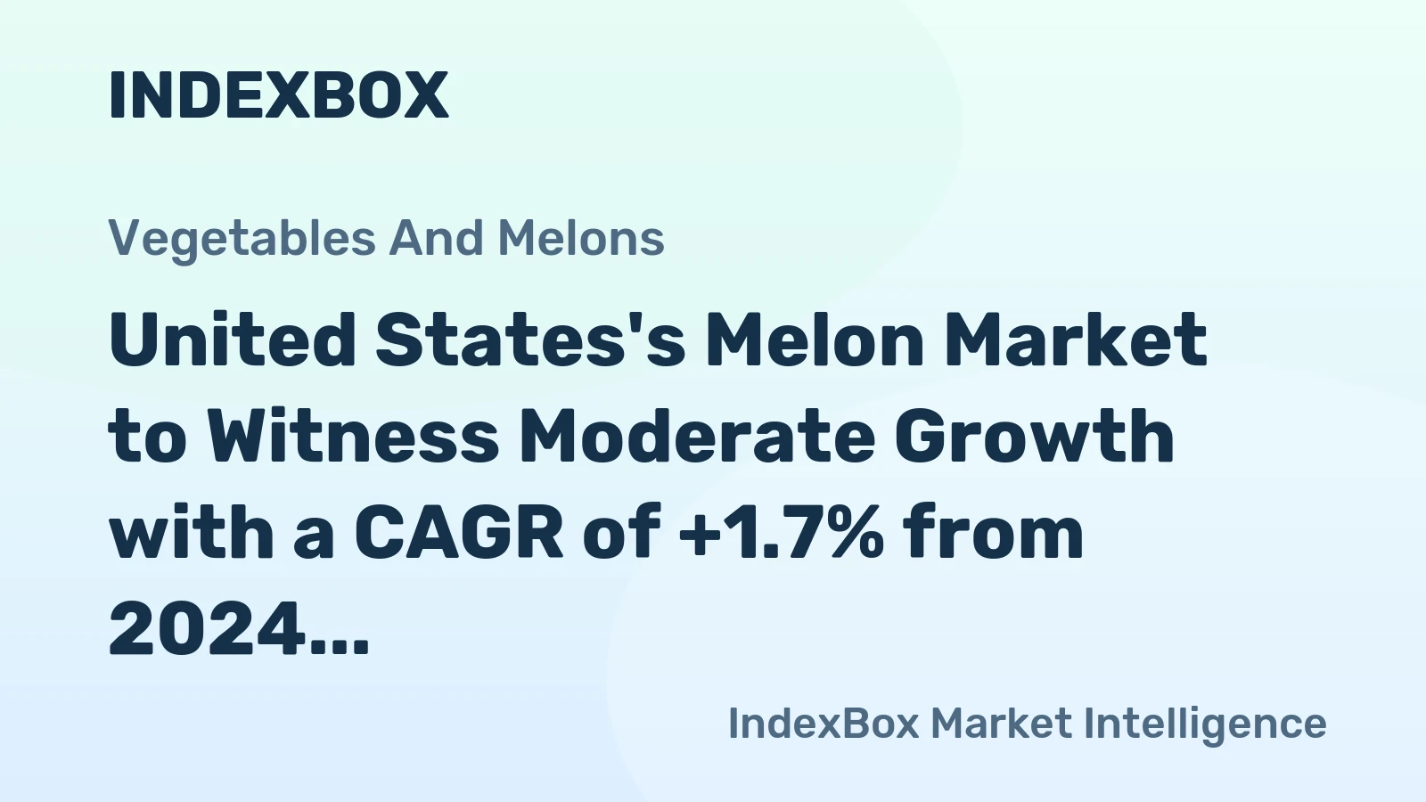 United States's Melon Market to Witness Moderate Growth with a CAGR of +1.7% from 2024 to 2035