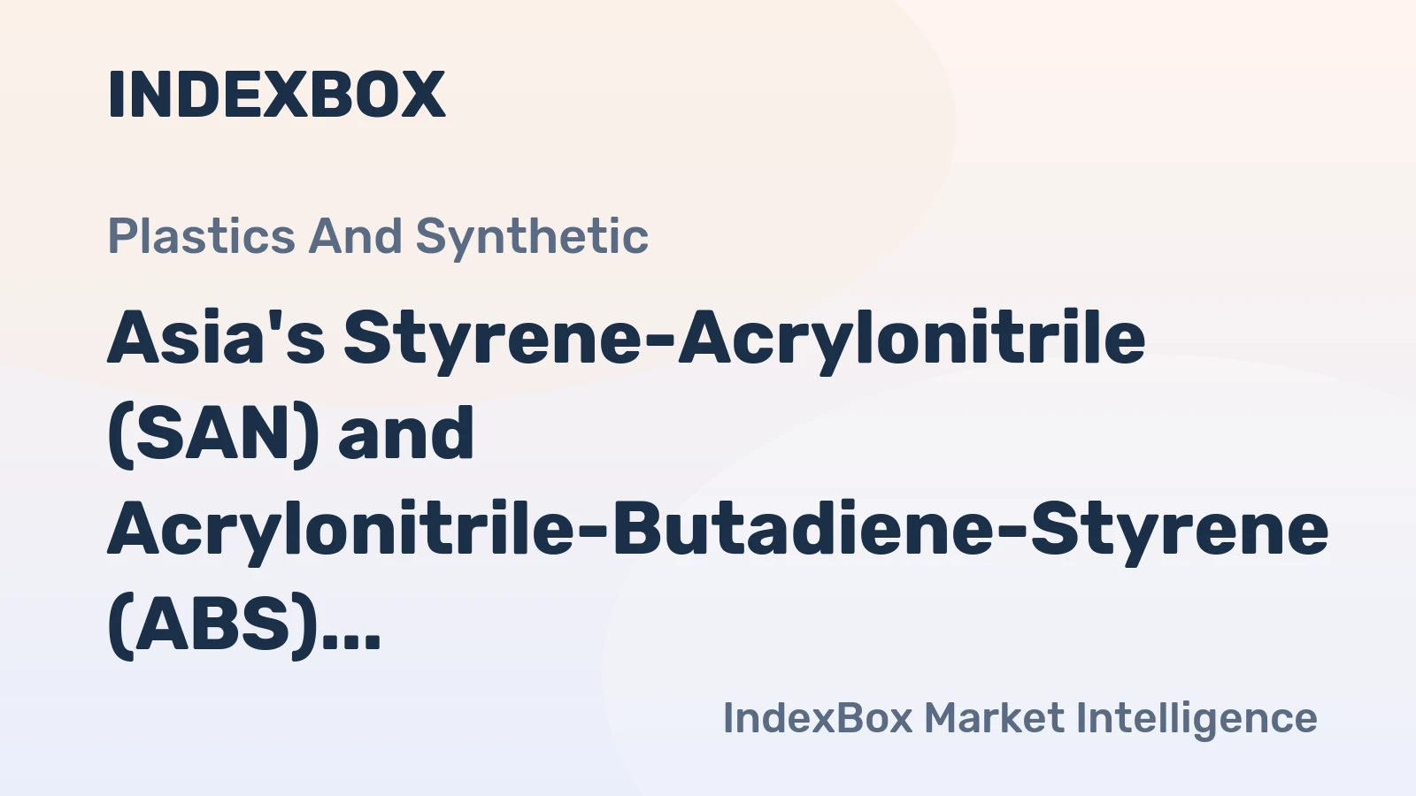 Asia's Styrene-Acrylonitrile (SAN) and Acrylonitrile-Butadiene-Styrene (ABS) Copolymers Market to Surge with 1.1% CAGR through 2035