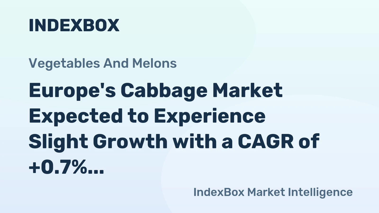 Europe's Cabbage Market Expected to Experience Slight Growth with a CAGR of +0.7%