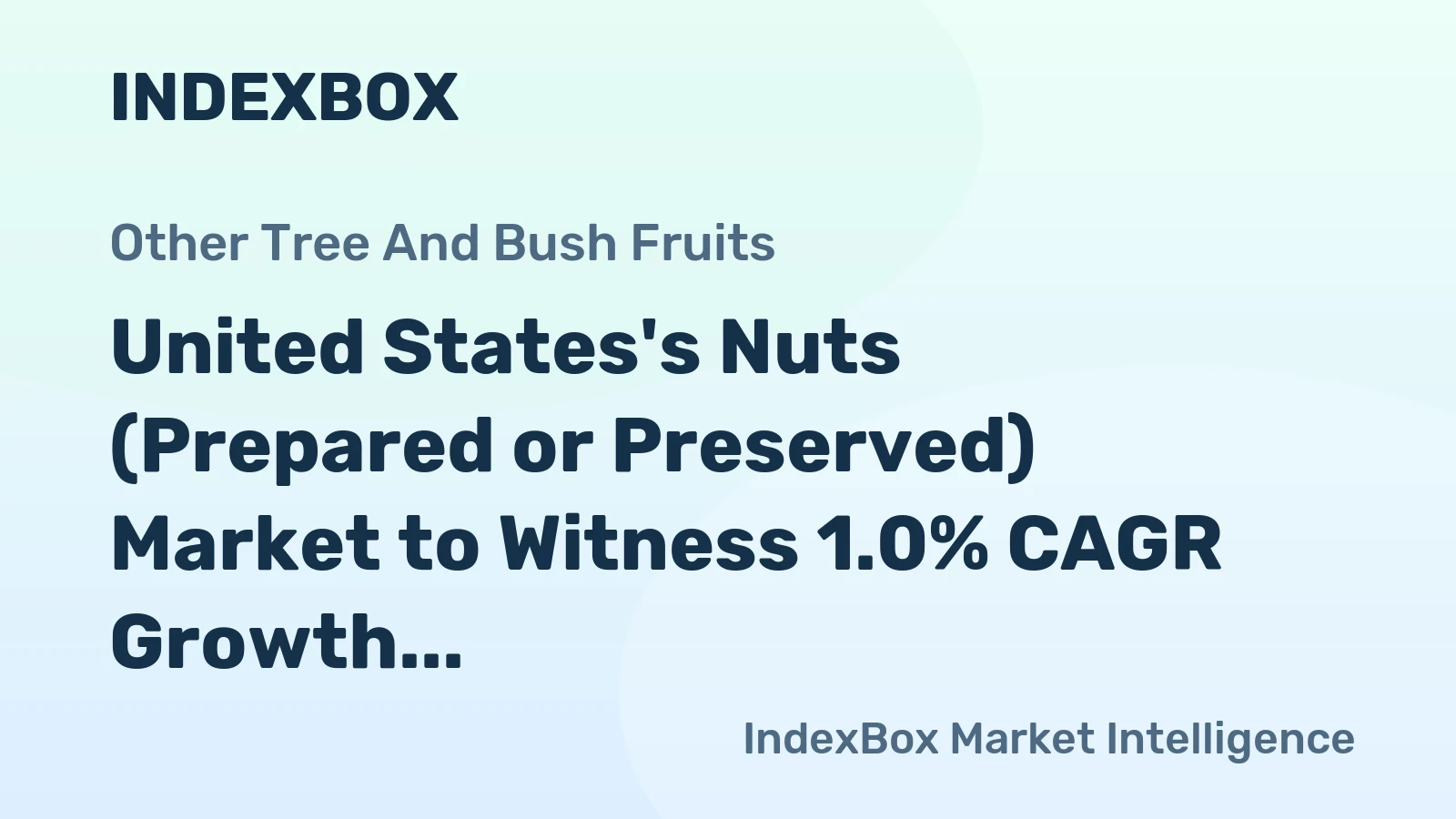 United States's Nuts (Prepared or Preserved) Market to Witness 1.0% CAGR Growth in Consumption Over Next Decade