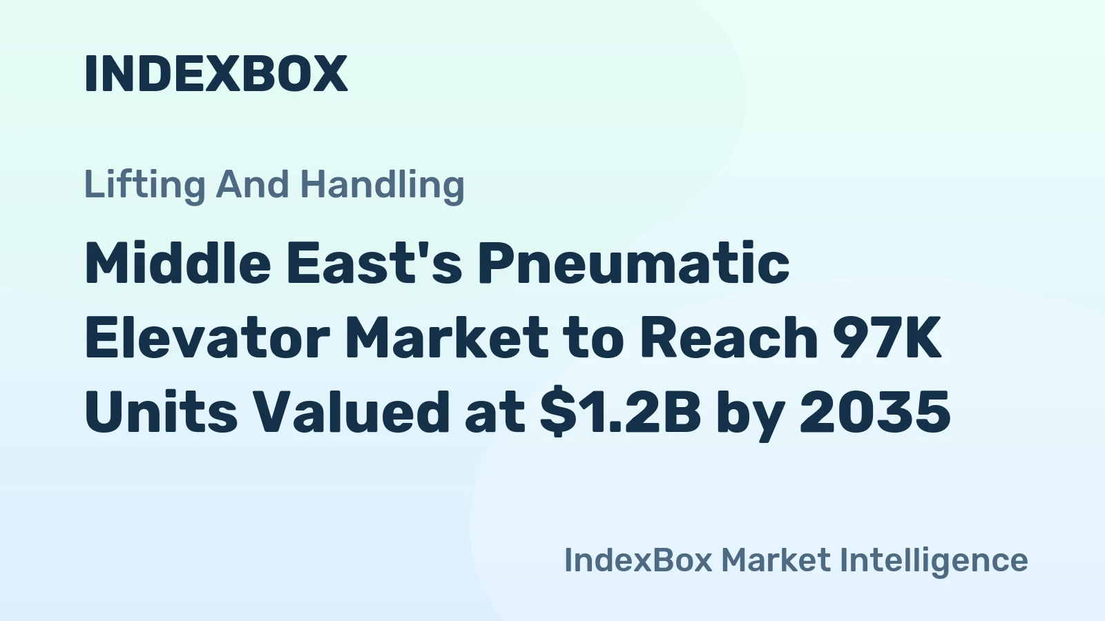 Middle East's Pneumatic Elevator Market to Reach 97K Units Valued at $1.2B by 2035