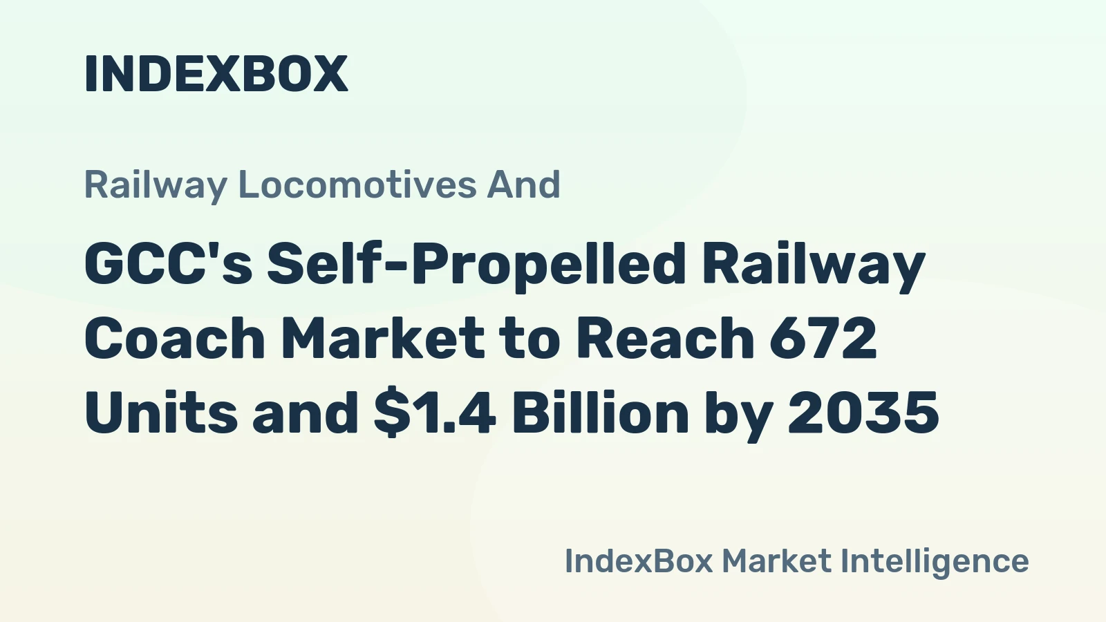 GCC's Self-Propelled Railway Coach Market to Reach 672 Units and $1.4 Billion by 2035