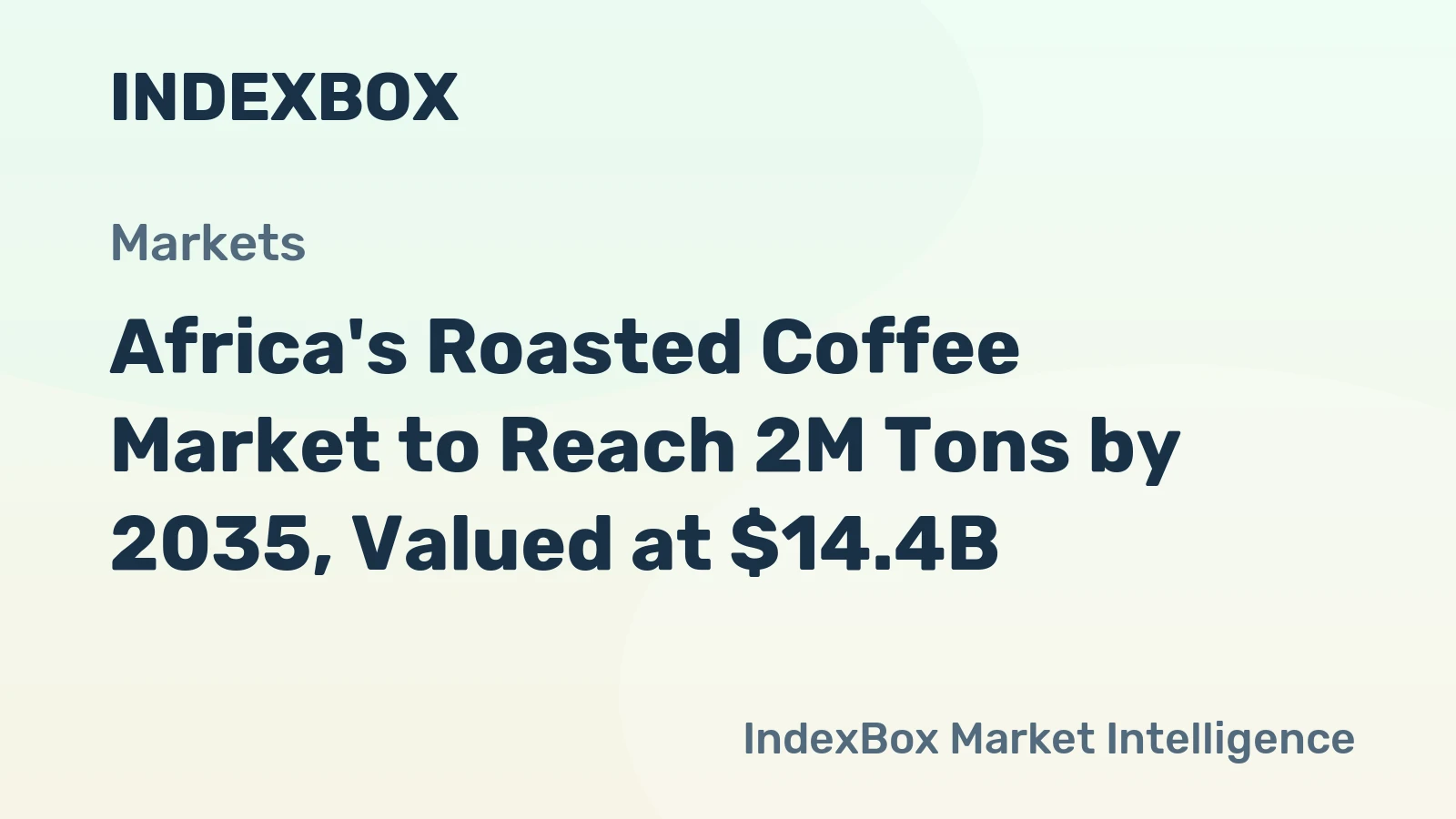 Africa's Roasted Coffee Market to Reach 2M Tons by 2035, Valued at $14.4B
