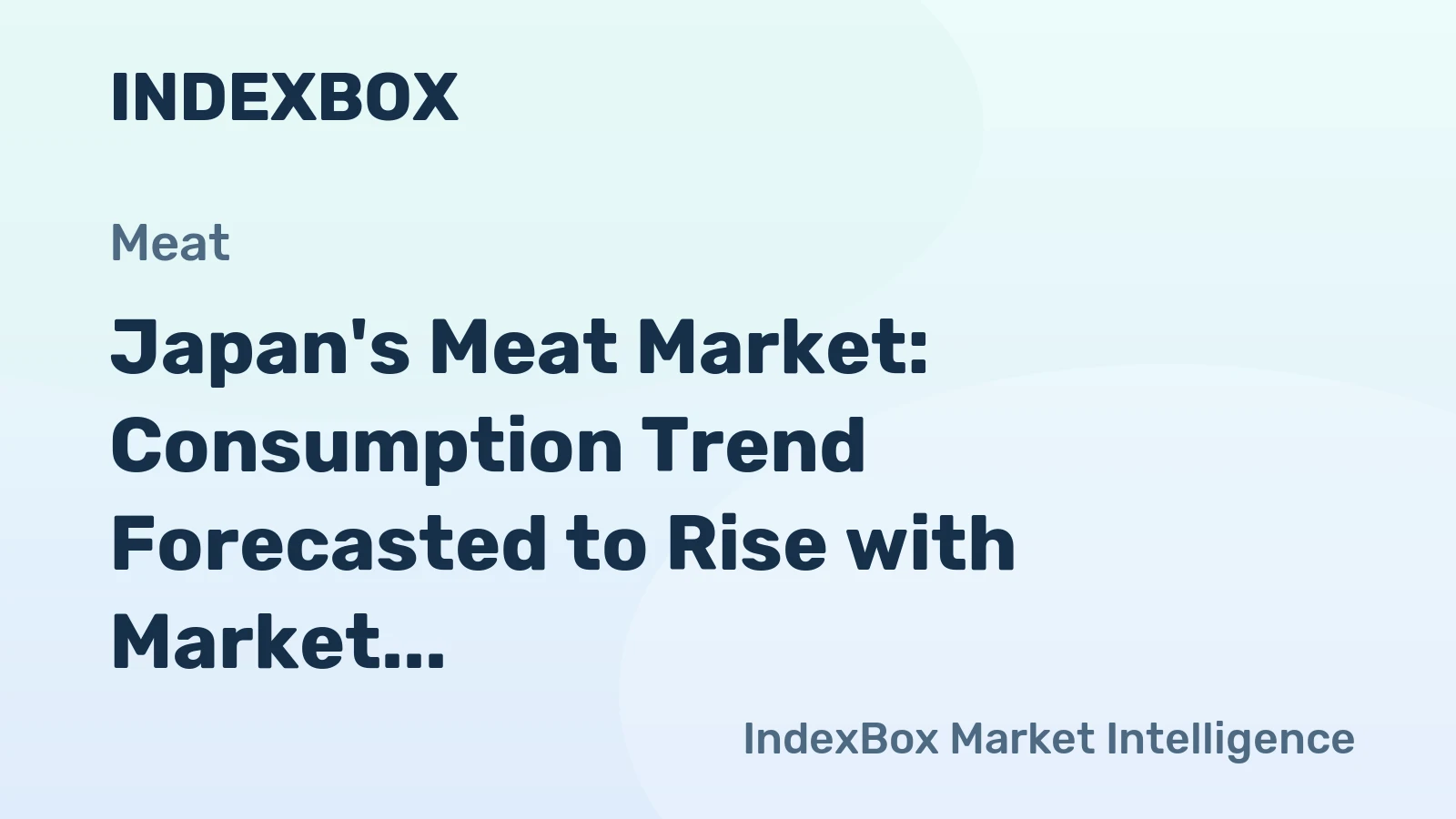 Japan's Meat Market: Consumption Trend Forecasted to Rise with Market Volume Reaching 3.4M Tons and Market Value Reaching $15.3B by 2035