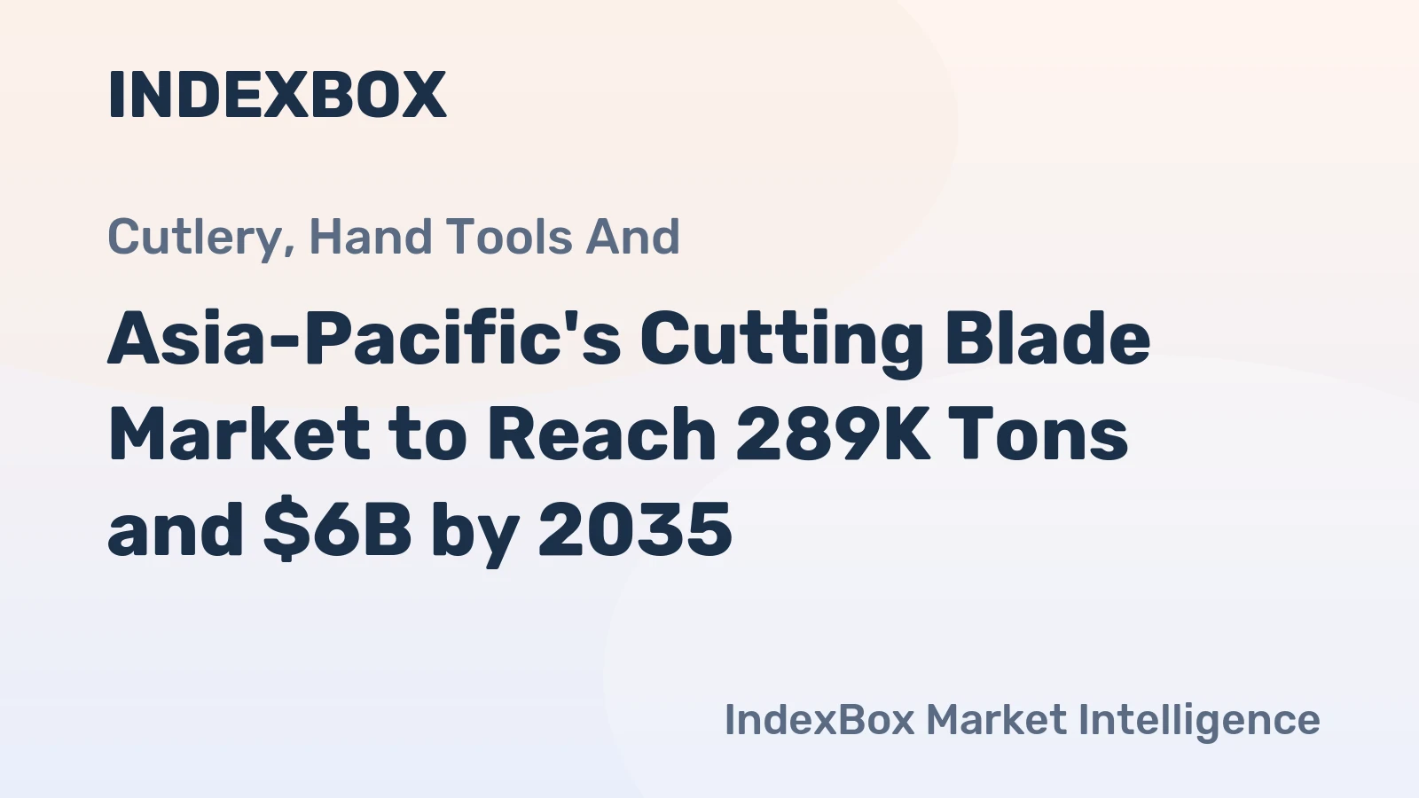Asia-Pacific's Cutting Blade Market to Reach 289K Tons and $6B by 2035