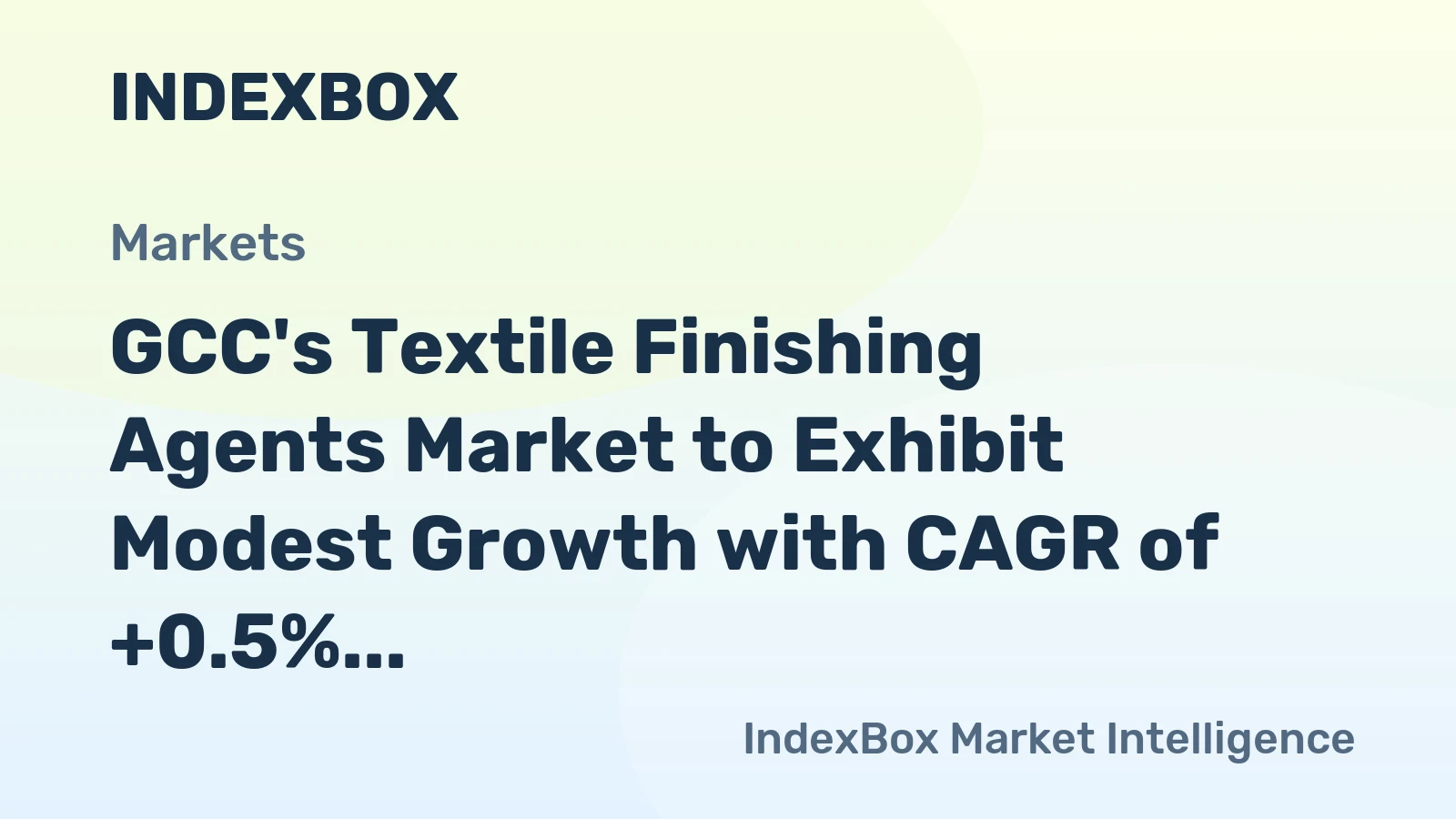 GCC's Textile Finishing Agents Market to Exhibit Modest Growth with CAGR of +0.5% from 2024 to 2035