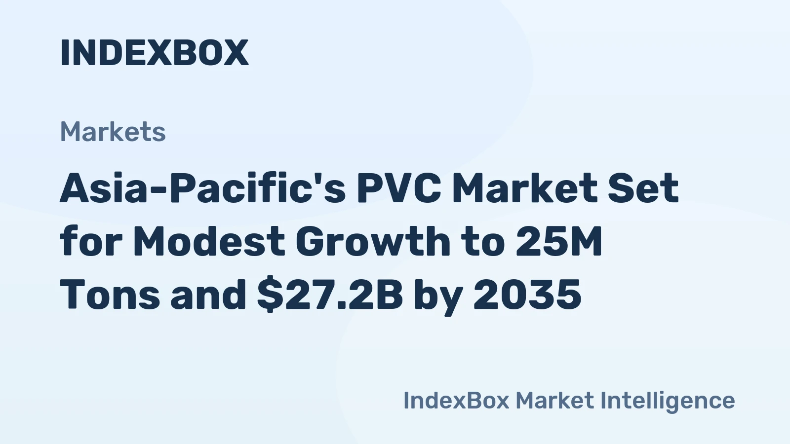 Asia-Pacific's PVC Market Set for Modest Growth to 25M Tons and $27.2B by 2035