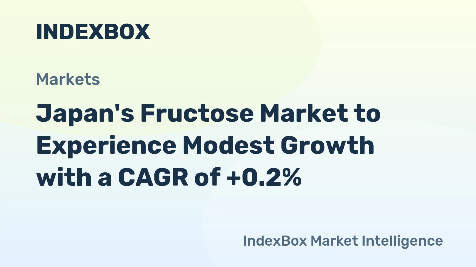 Japan's Fructose Market to Experience Modest Growth with a CAGR of +0.2%