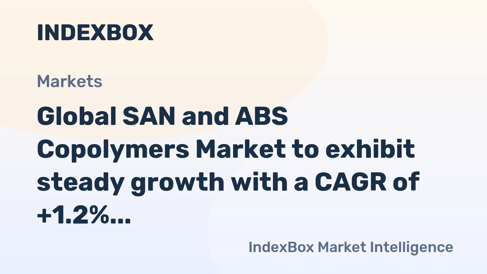 Global SAN and ABS Copolymers Market to exhibit steady growth with a CAGR of +1.2% from 2024 to 2035, reaching 8M tons in volume.