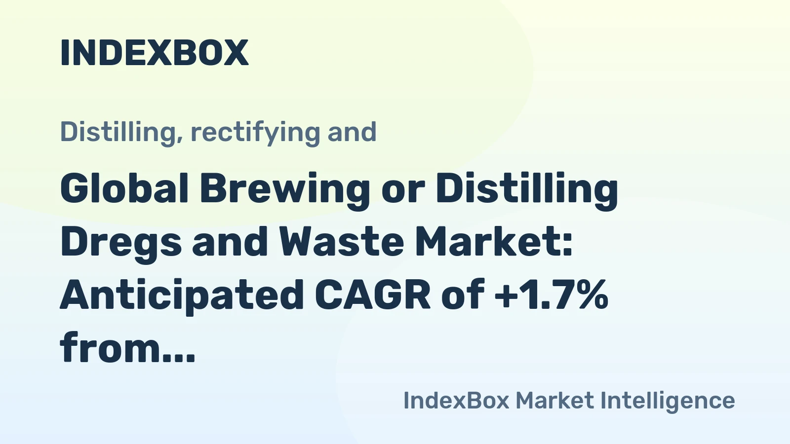 Global Brewing or Distilling Dregs and Waste Market: Anticipated CAGR of +1.7% from 2024 to 2035 Driving Market Volume to 101M tons