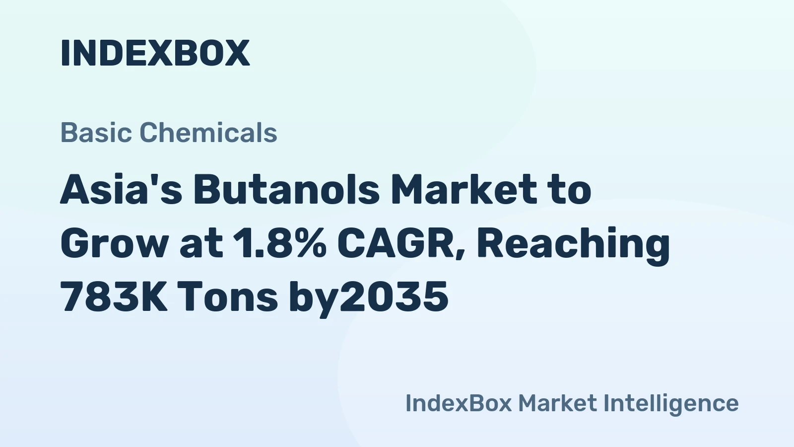 Asia's Butanols Market to Grow at 1.8% CAGR, Reaching 783K Tons by2035