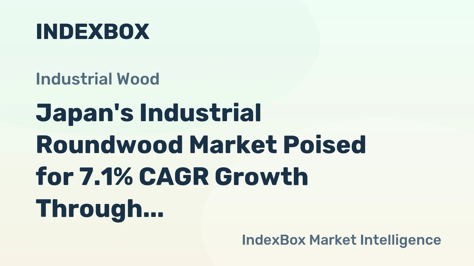 Japan's Industrial Roundwood Market Poised for 7.1% CAGR Growth Through 2035