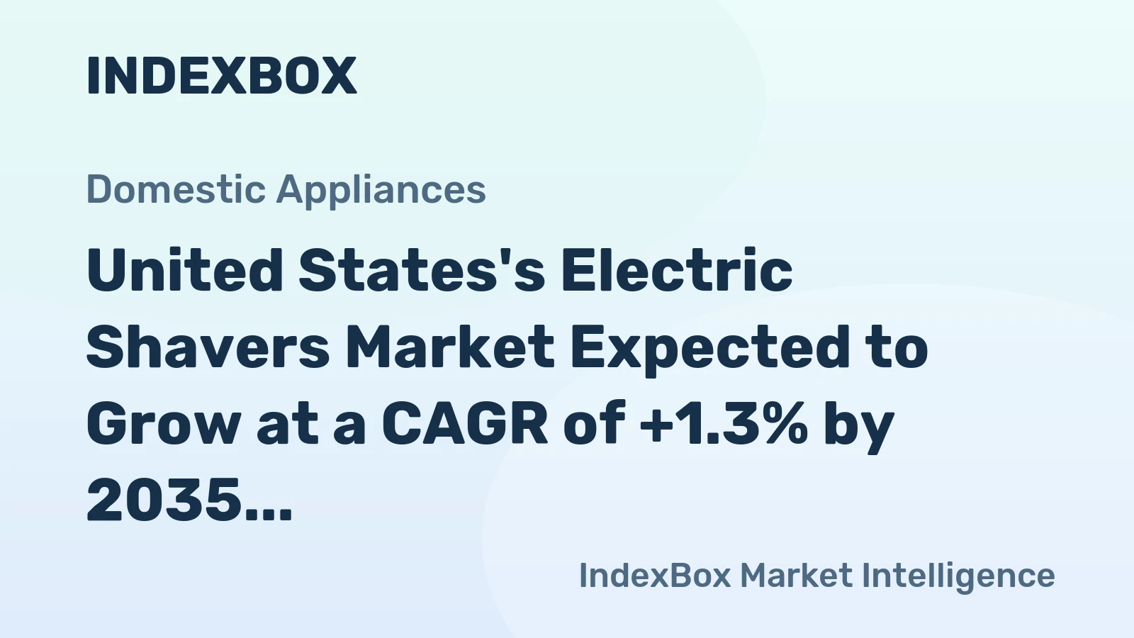 United States's Electric Shavers Market Expected to Grow at a CAGR of +1.3% by 2035