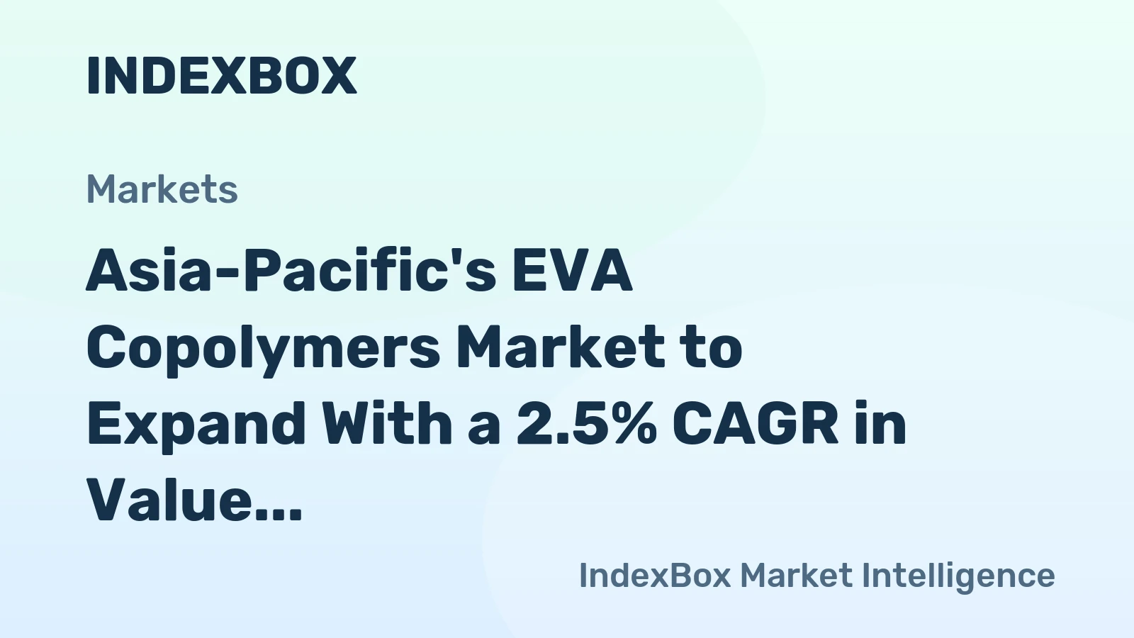 Asia-Pacific's EVA Copolymers Market to Expand With a 2.5% CAGR in Value Through 2035