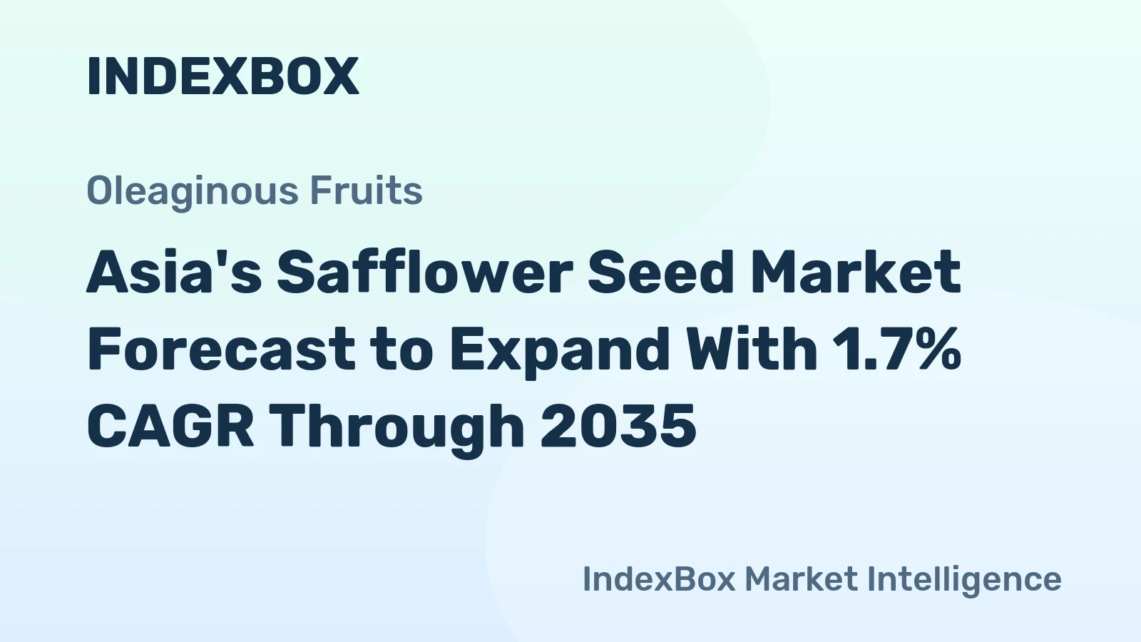 Asia's Safflower Seed Market Forecast to Expand With 1.7% CAGR Through 2035