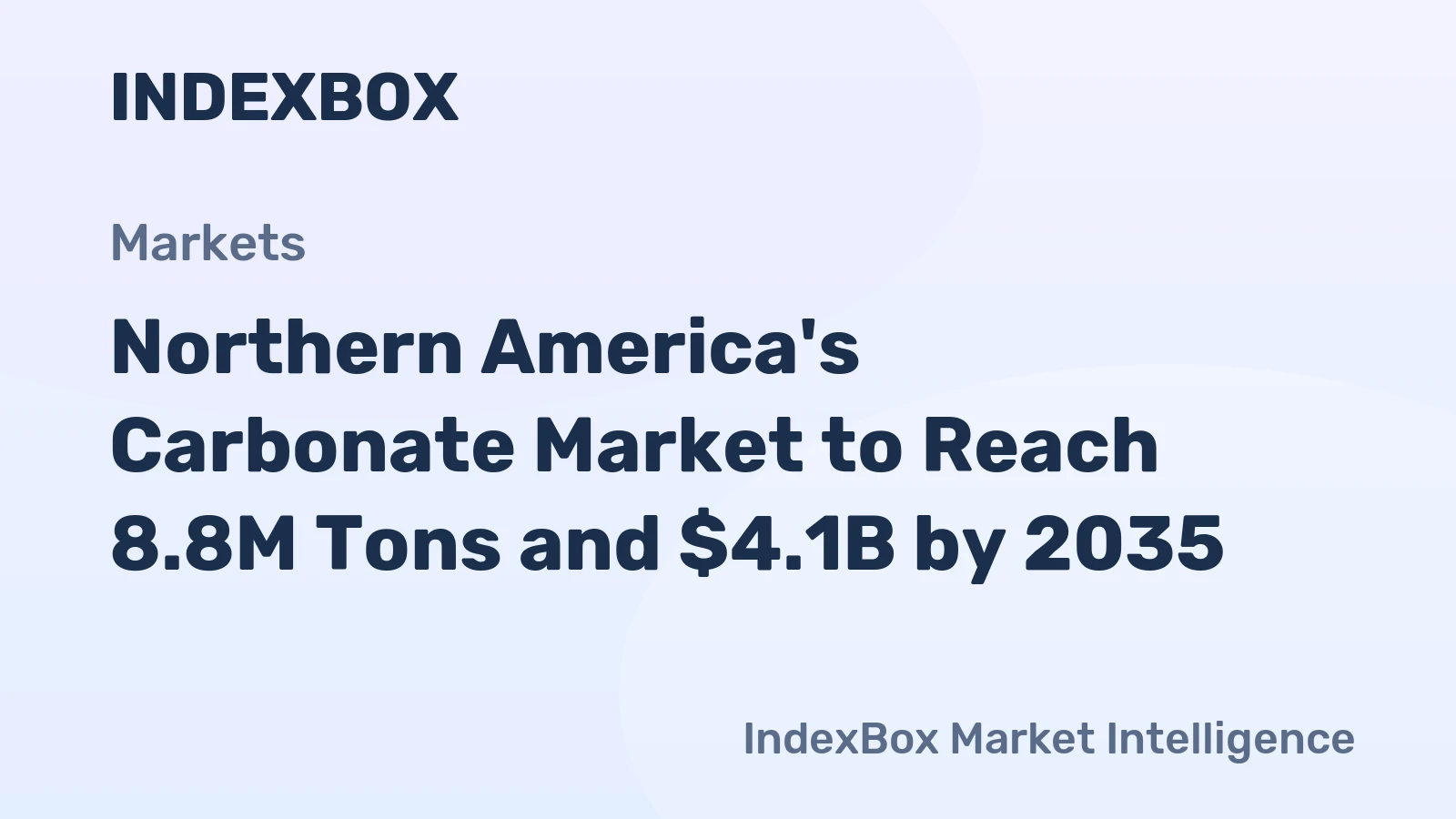 Northern America's Carbonate Market to Reach 8.8M Tons and $4.1B by 2035