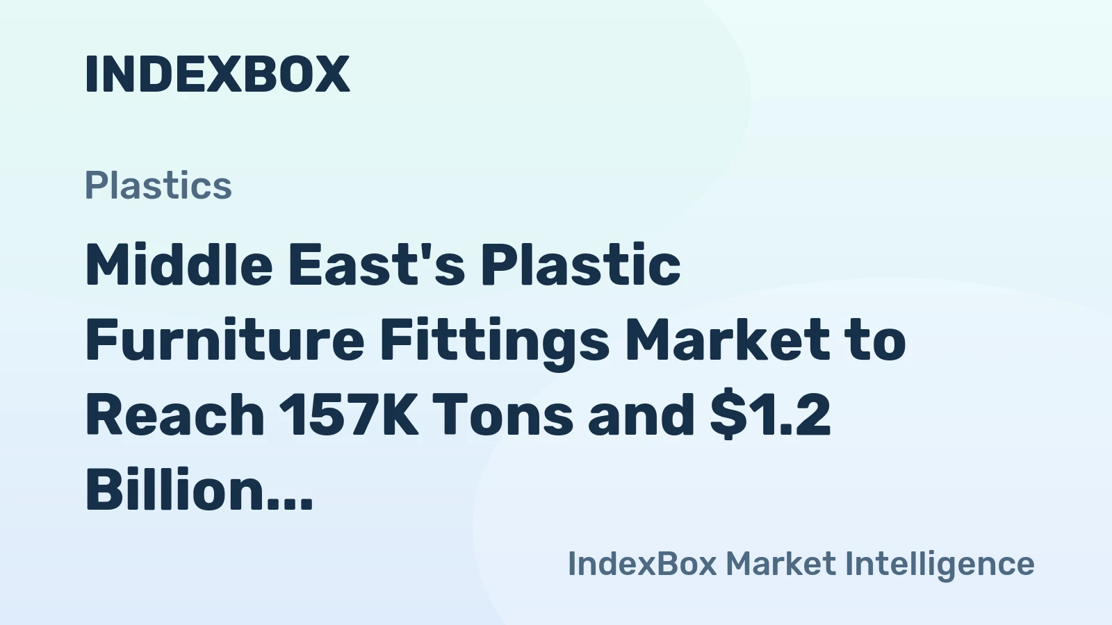 Middle East's Plastic Furniture Fittings Market to Reach 157K Tons and $1.2 Billion by 2035