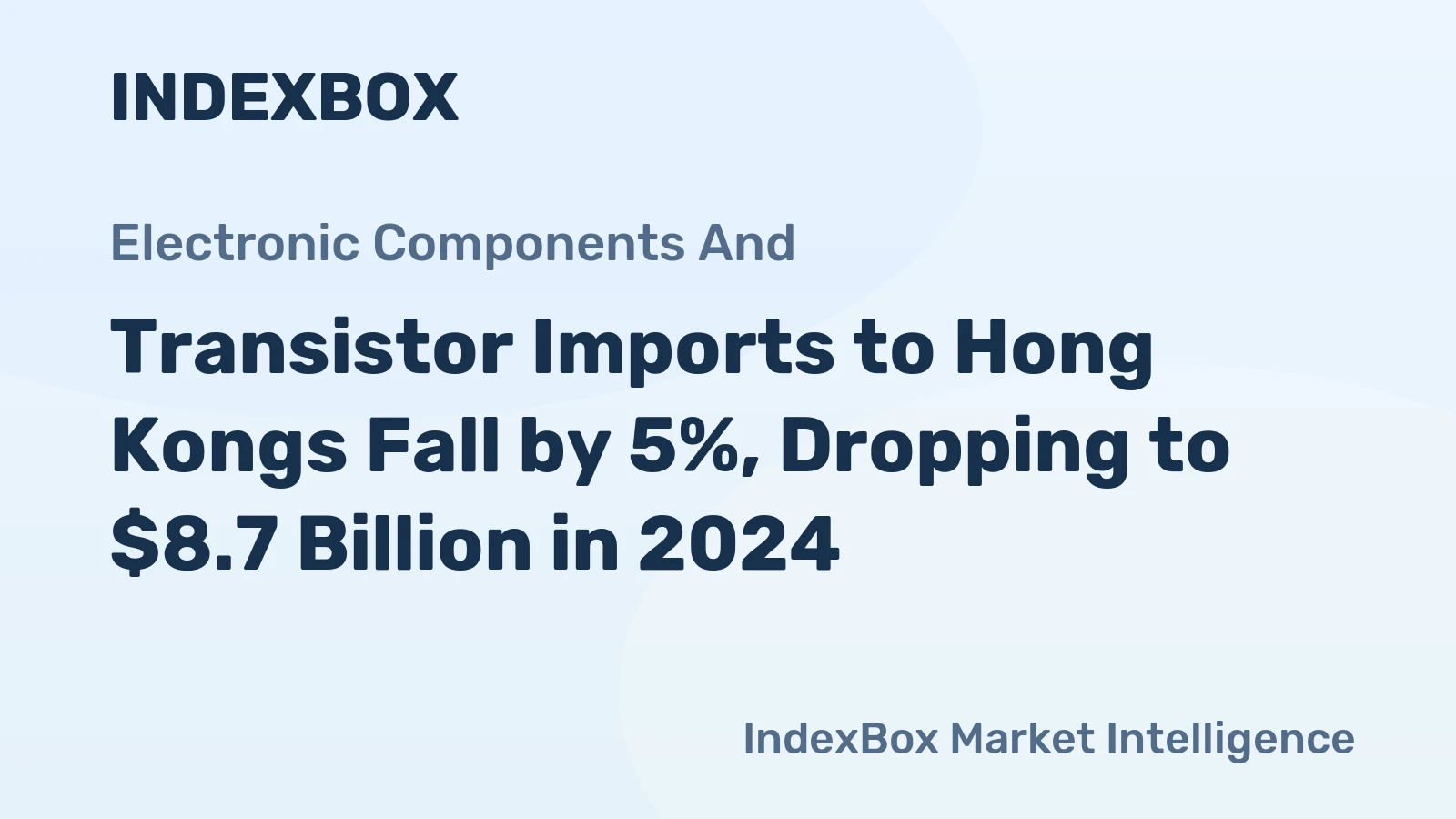 Transistor Imports to Hong Kongs Fall by 5%, Dropping to $8.7 Billion in 2024