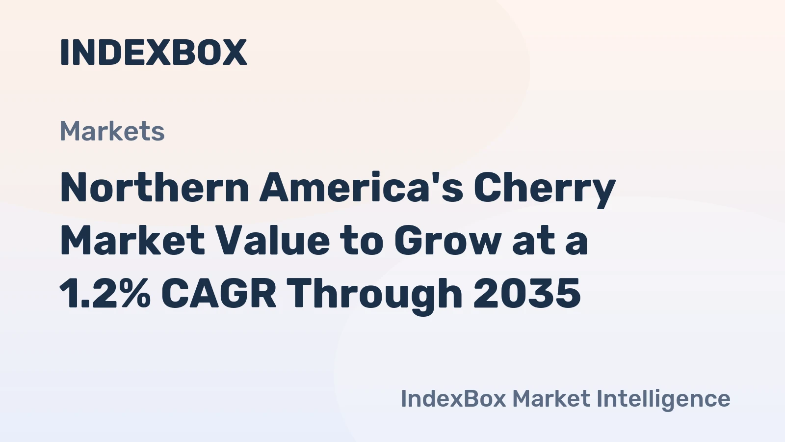 Northern America's Cherry Market Value to Grow at a 1.2% CAGR Through 2035