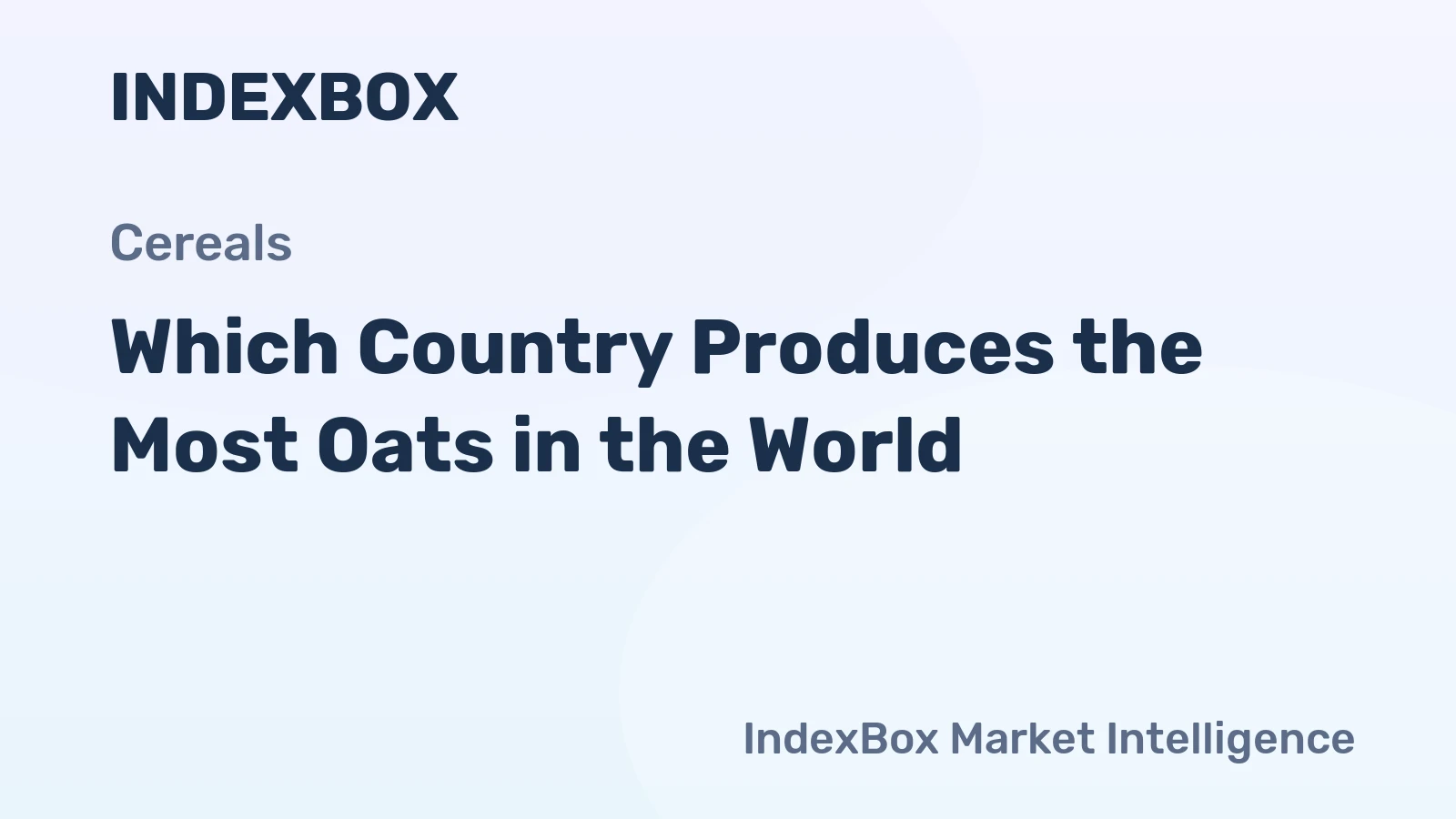 Which Country Produces the Most Oats in the World?