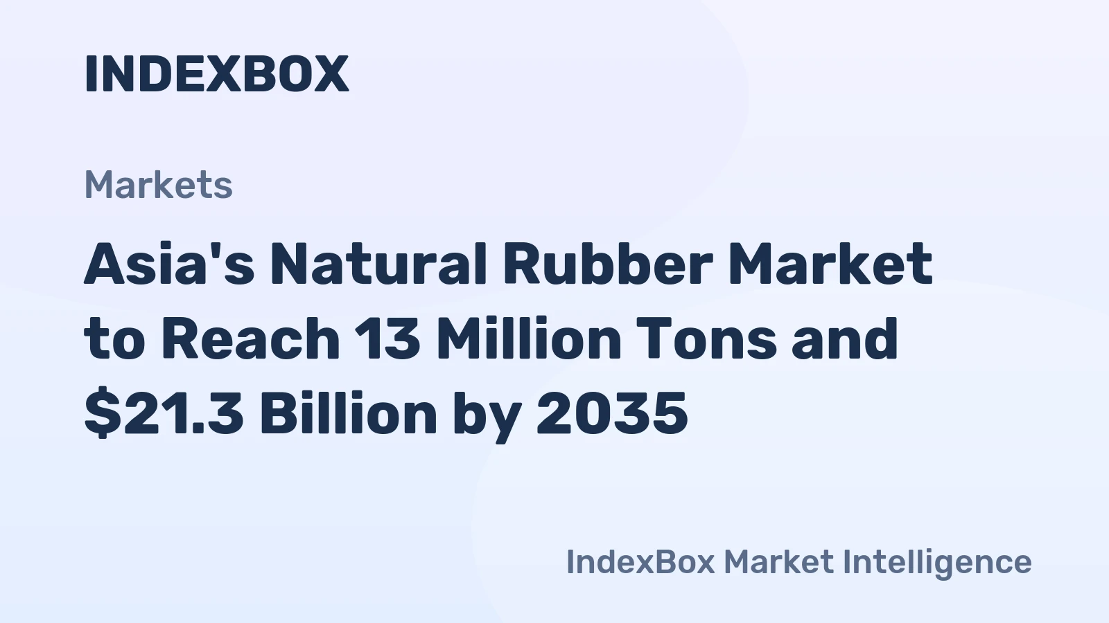Asia's Natural Rubber Market to Reach 13 Million Tons and $21.3 Billion by 2035