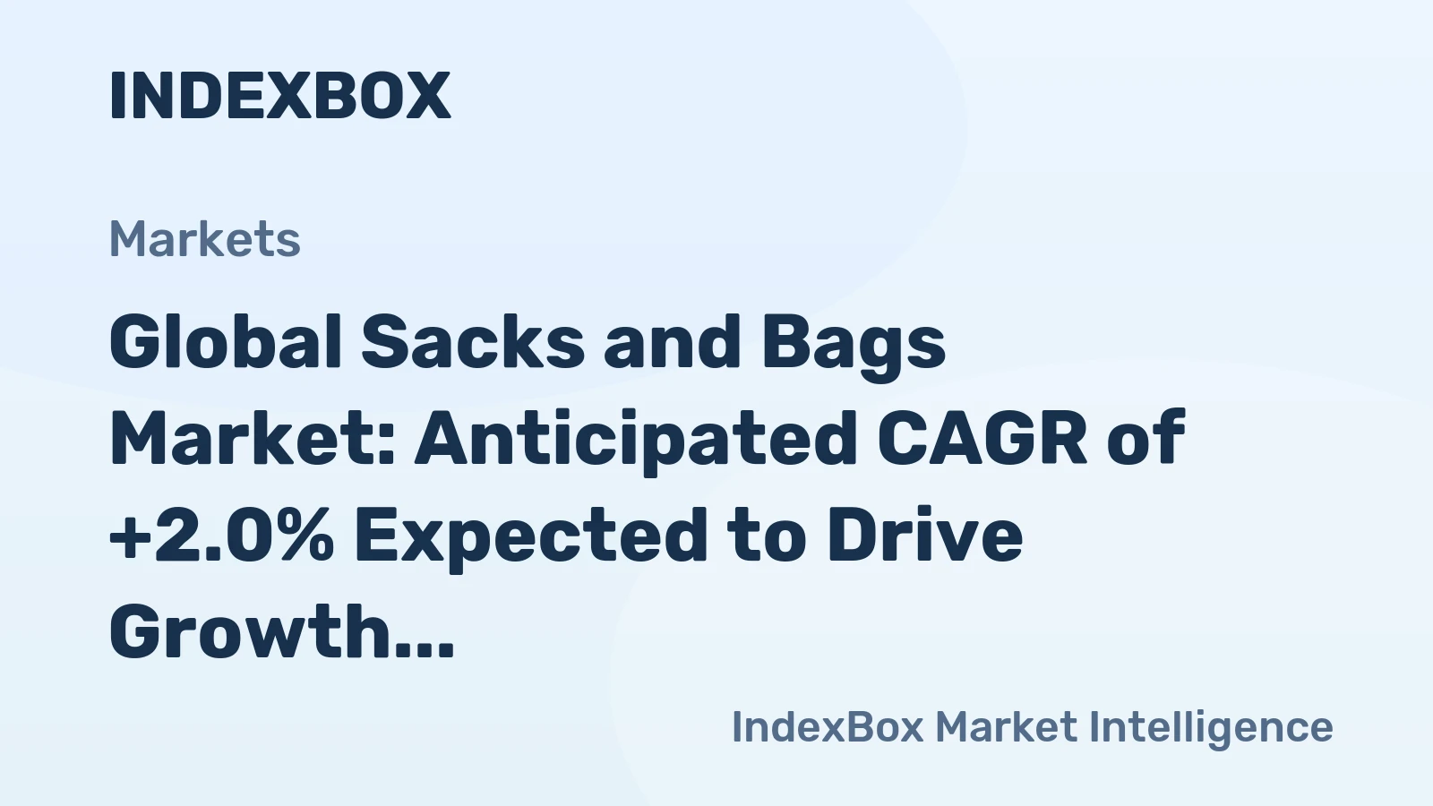 Global Sacks and Bags Market: Anticipated CAGR of +2.0% Expected to Drive Growth by 2035