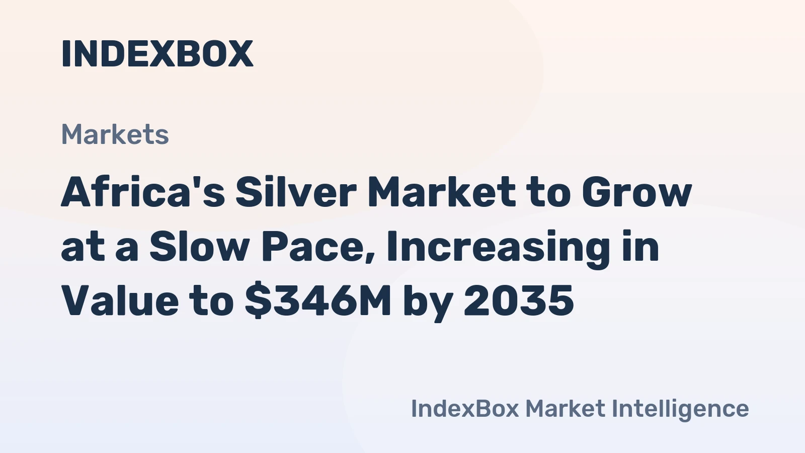 Africa's Silver Market to Grow at a Slow Pace, Increasing in Value to $346M by 2035