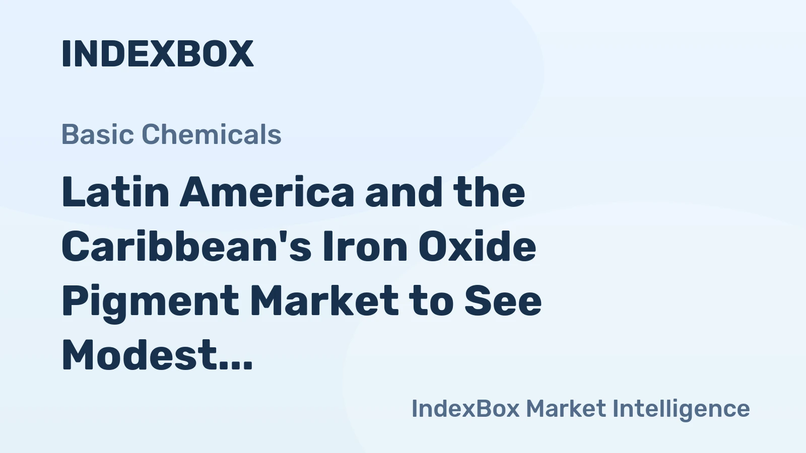 Latin America and the Caribbean's Iron Oxide Pigment Market to See Modest Volume Growth Amid Slight Value Decline