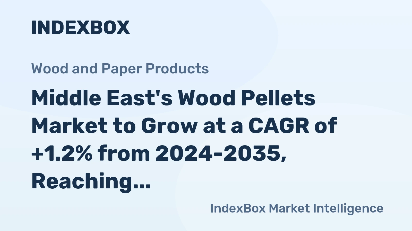 Middle East's Wood Pellets Market to Grow at a CAGR of +1.2% from 2024-2035, Reaching 35K Tons by 2035