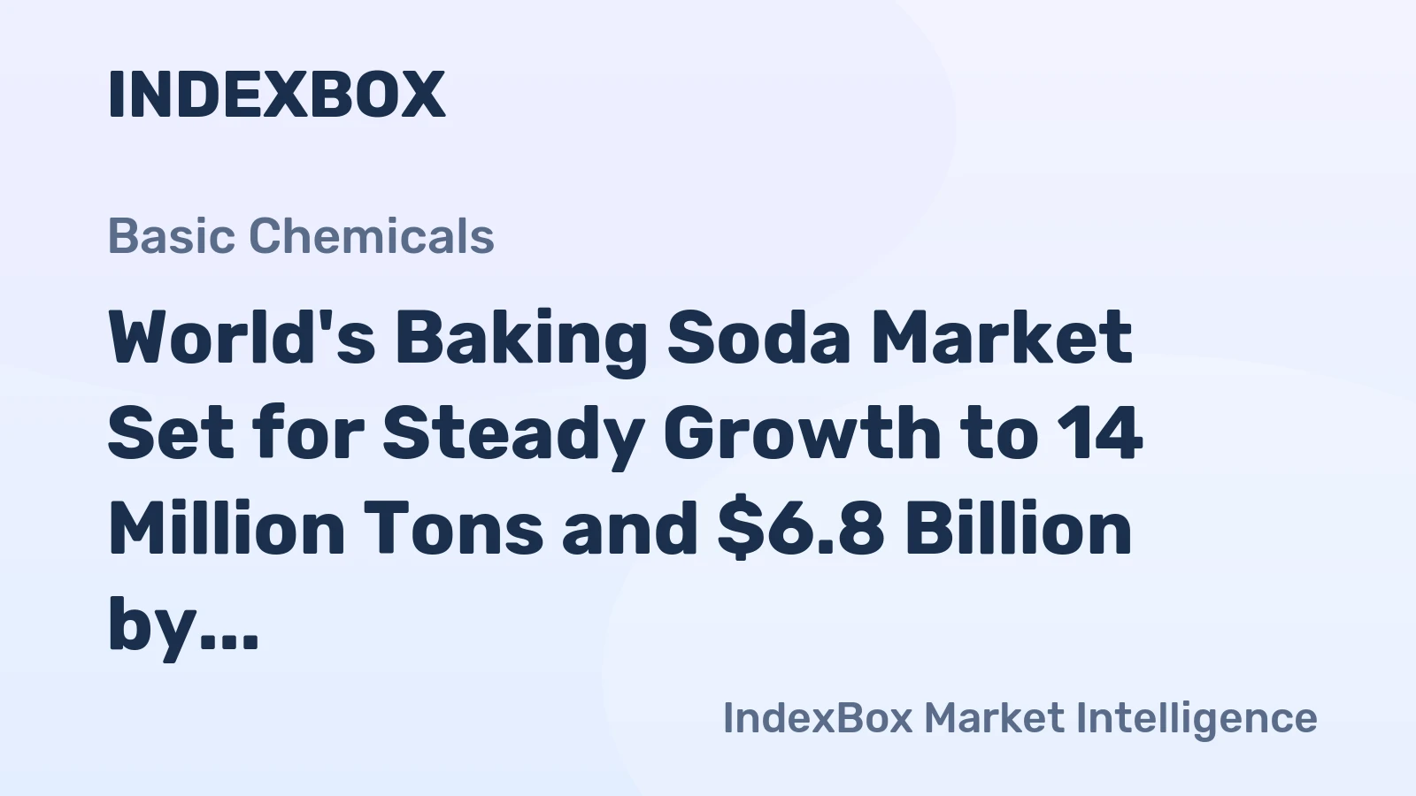 World's Baking Soda Market Set for Steady Growth to 14 Million Tons and $6.8 Billion by 2035