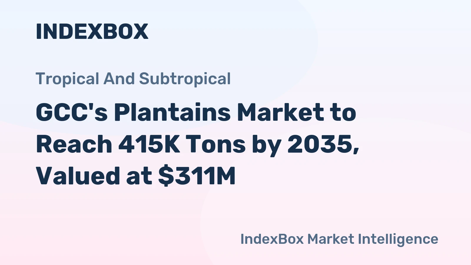 GCC's Plantains Market to Reach 415K Tons by 2035, Valued at $311M