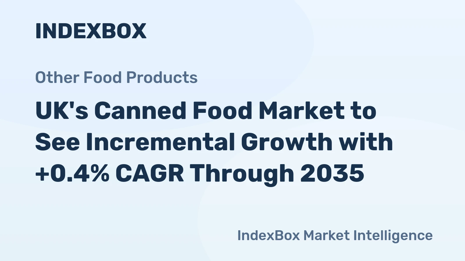 UK's Canned Food Market to See Incremental Growth with +0.4% CAGR Through 2035