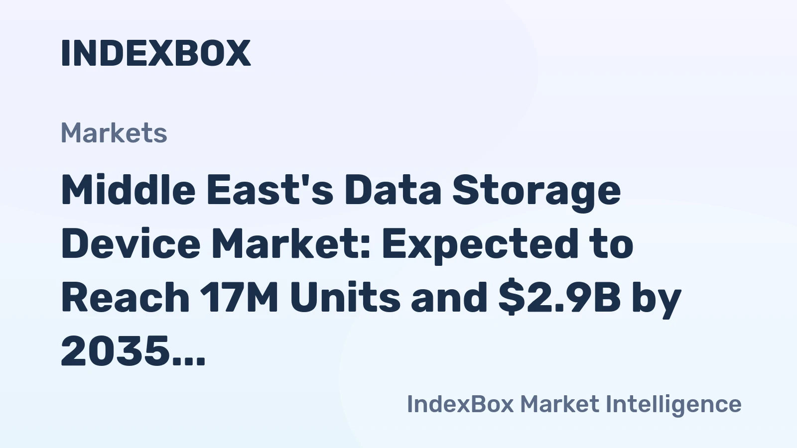 Middle East's Data Storage Device Market: Expected to Reach 17M Units and $2.9B by 2035
