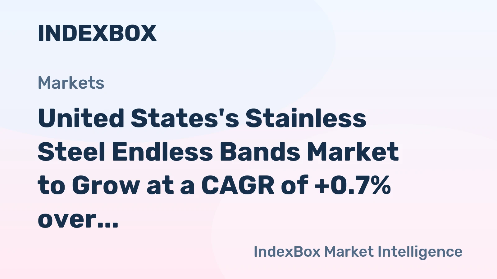 United States's Stainless Steel Endless Bands Market to Grow at a CAGR of +0.7% over the Next Decade