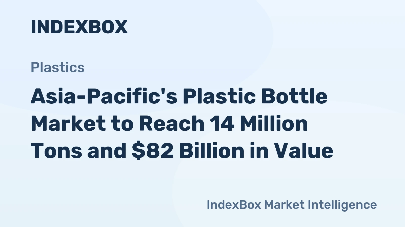 Asia-Pacific's Plastic Bottle Market to Reach 14 Million Tons and $82 Billion in Value