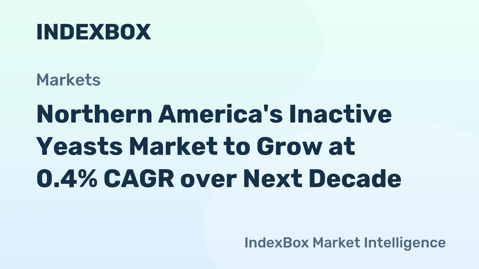Northern America's Inactive Yeasts Market to Grow at 0.4% CAGR over Next Decade