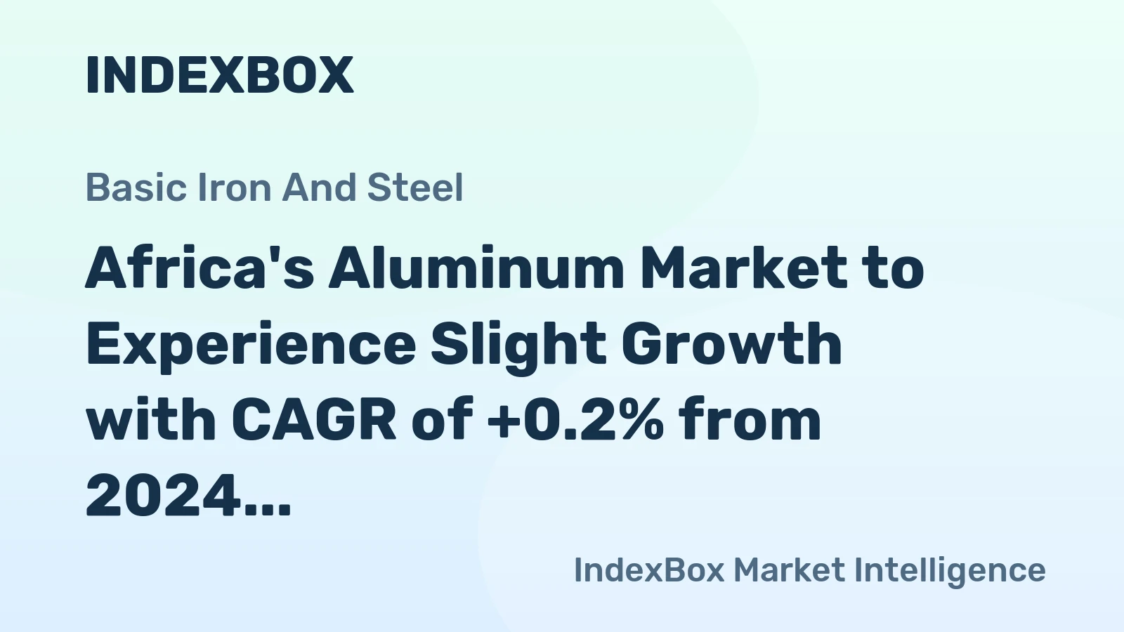 Africa's Aluminum Market to Experience Slight Growth with CAGR of +0.2% from 2024 to 2035