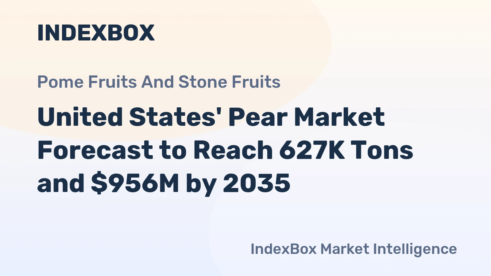 United States' Pear Market Forecast to Reach 627K Tons and $956M by 2035