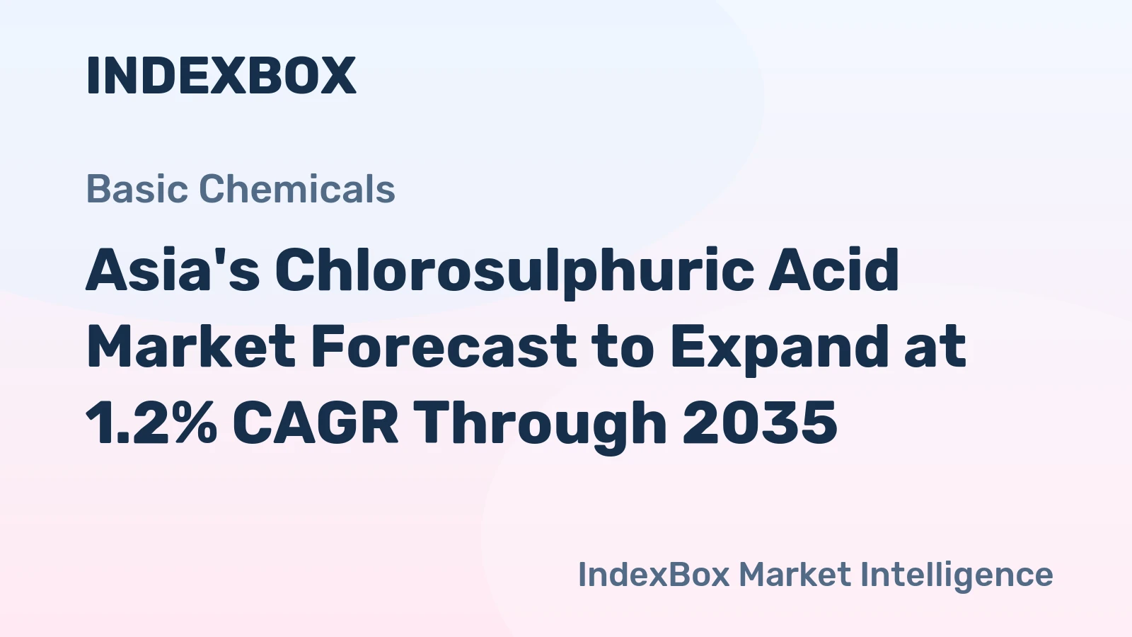 Asia's Chlorosulphuric Acid Market Forecast to Expand at 1.2% CAGR Through 2035