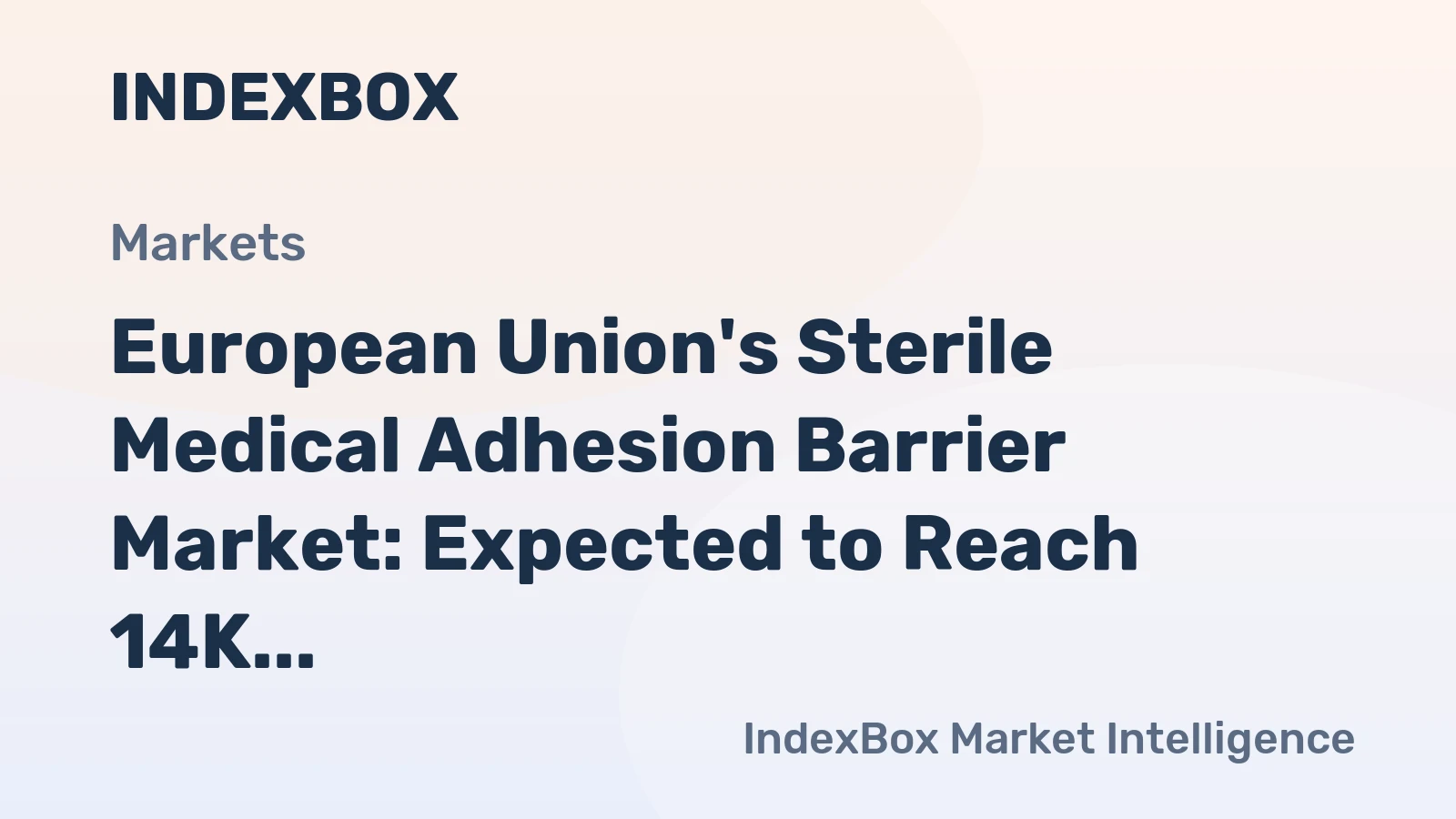 European Union's Sterile Medical Adhesion Barrier Market: Expected to Reach 14K Tons and $4.7B by 2035