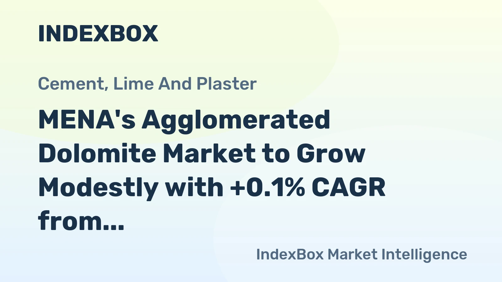 MENA's Agglomerated Dolomite Market to Grow Modestly with +0.1% CAGR from 2024 to 2035, Reaching $7.4M in Value