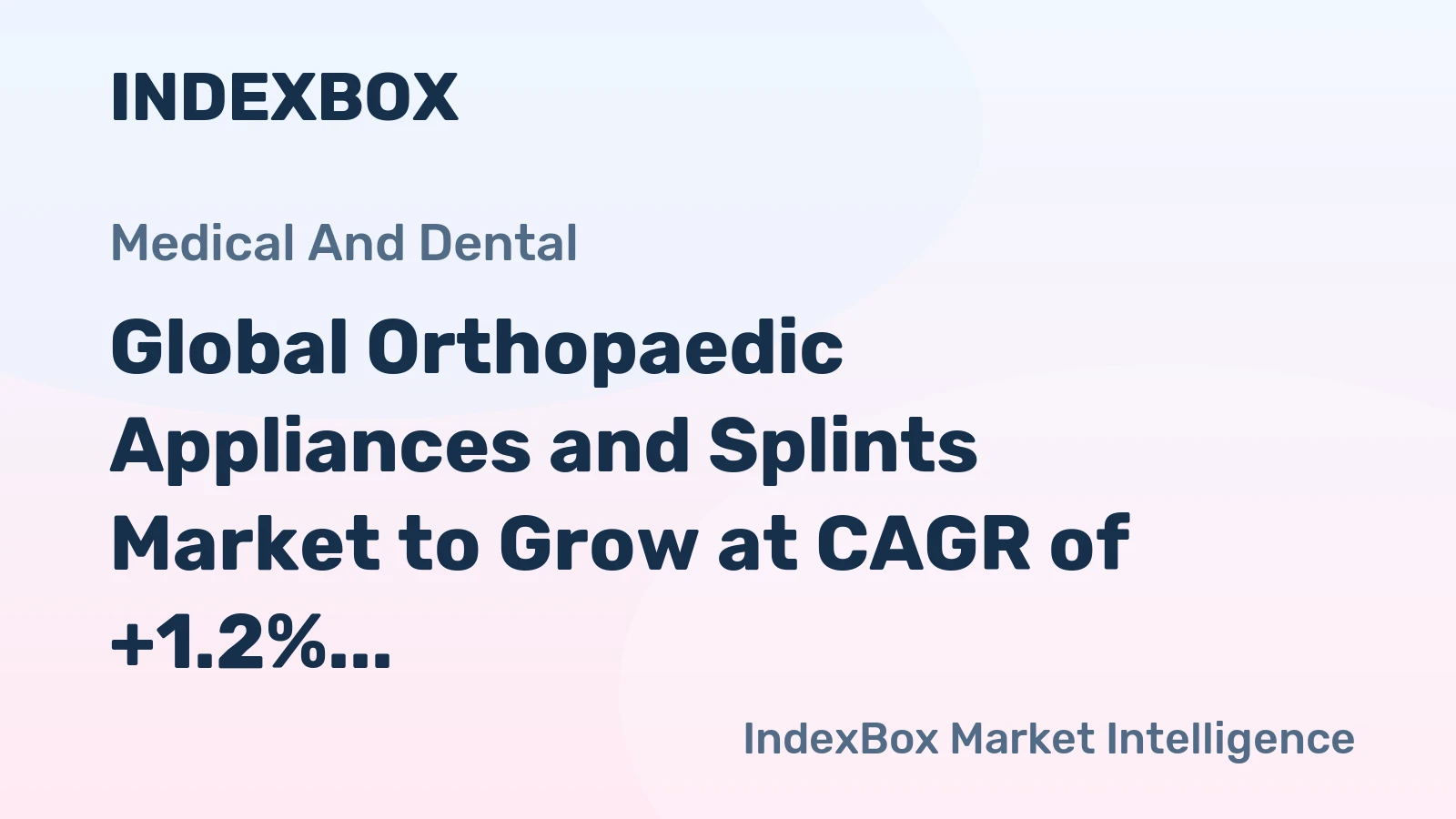 Global Orthopaedic Appliances and Splints Market to Grow at CAGR of +1.2% Through 2035
