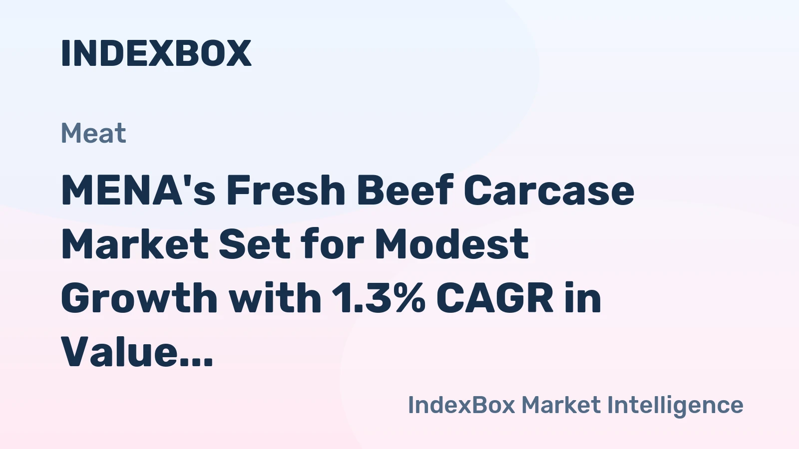 MENA's Fresh Beef Carcase Market Set for Modest Growth with 1.3% CAGR in Value Through 2035