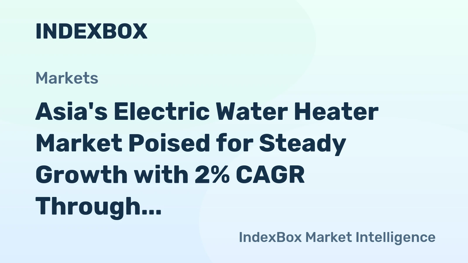Asia's Electric Water Heater Market Poised for Steady Growth with 2% CAGR Through 2035