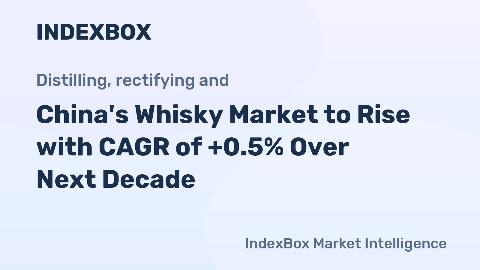 China's Whisky Market to Rise with CAGR of +0.5% Over Next Decade