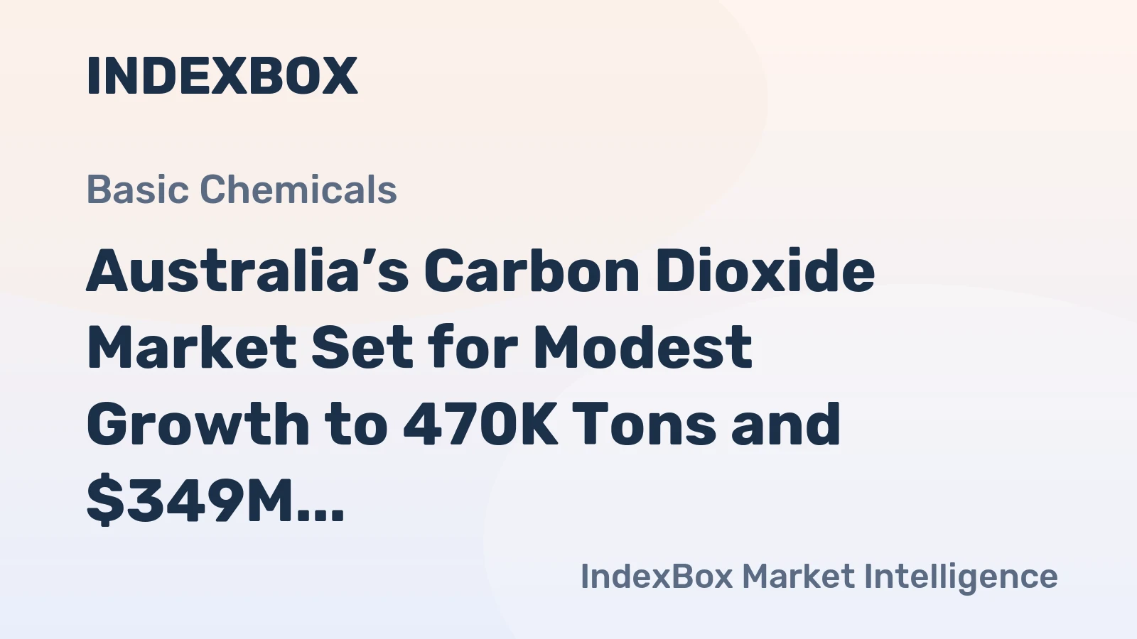 Australia’s Carbon Dioxide Market Set for Modest Growth to 470K Tons and $349M by 2035