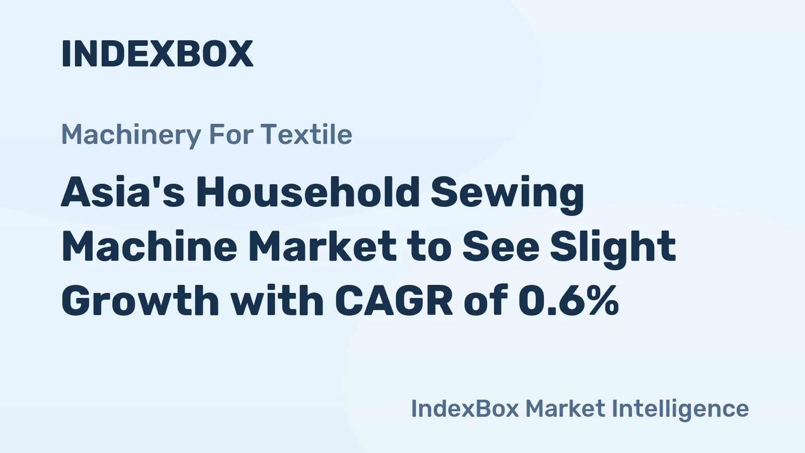 Asia's Household Sewing Machine Market to See Slight Growth with CAGR of 0.6%